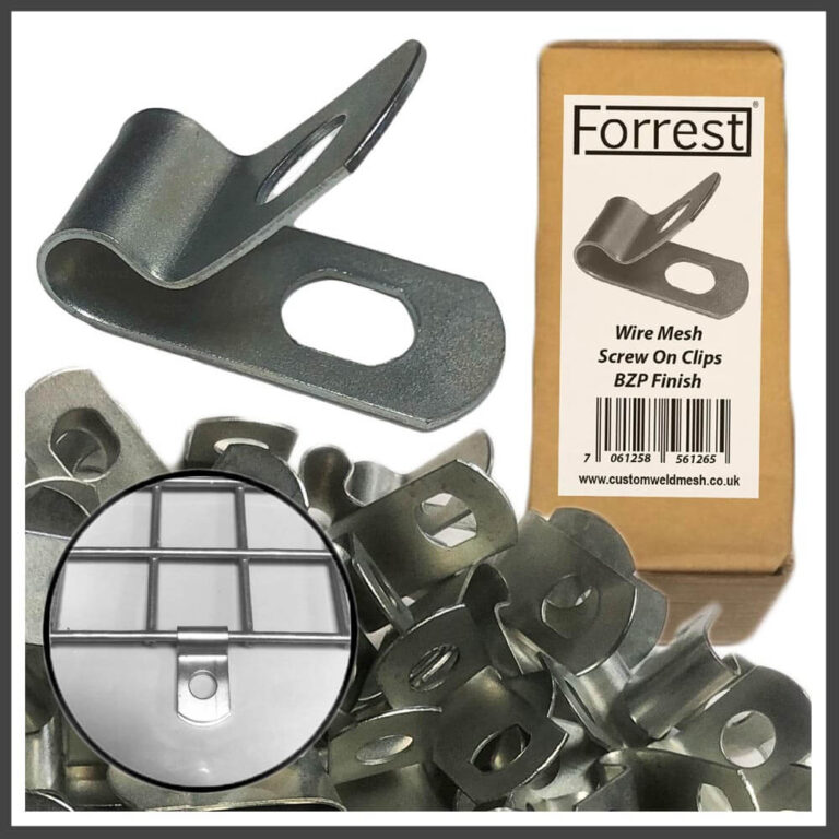 Wire mesh screw on P-Clips Forrest - Custom Weld Mesh
