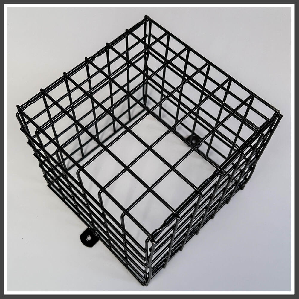 Wire mesh CCTV guard 16cm x 16cm x 16cm black powder coated - Custom ...